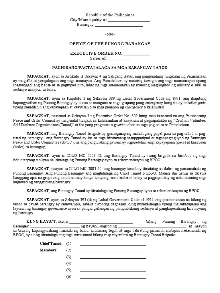Barangay Tanods | PDF