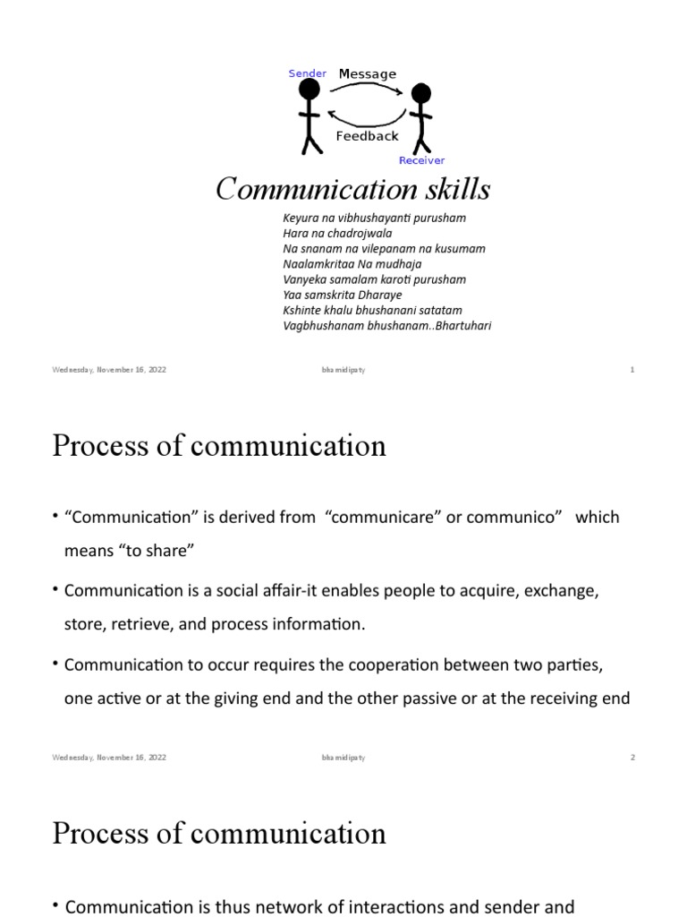 Communication Skills | PDF | Communication | Cognition