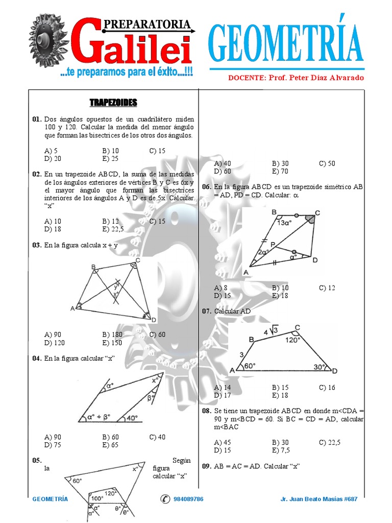 Repaso 04 | PDF | Geometría Elemental | Geometría