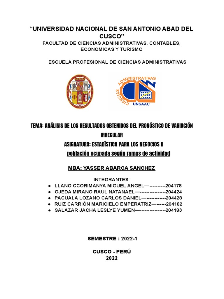 Informe de Practica Final | PDF | Economias