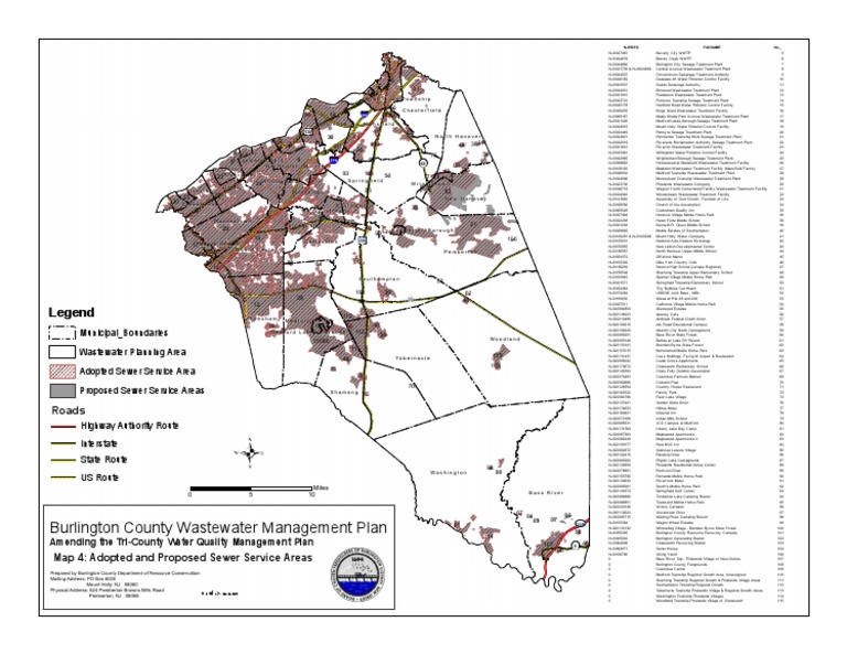 Burlington County Map4 - Current and Proposed Sewer Service Areas | PDF ...