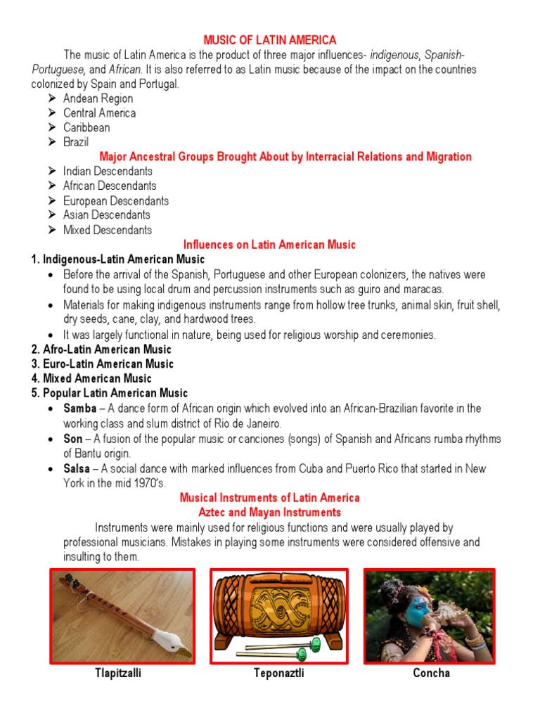 Latin American Music Overview | PDF | Jazz | Ragtime