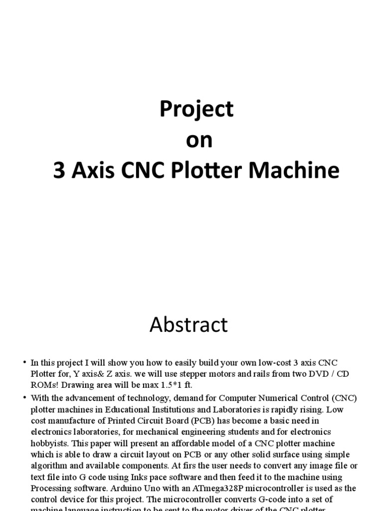 Full PPT CNC Plotter MC | PDF | Numerical Control | Arduino