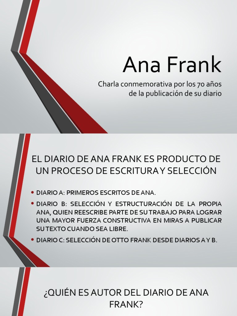 Diapositivas | Descargar gratis PDF | Anne Frank