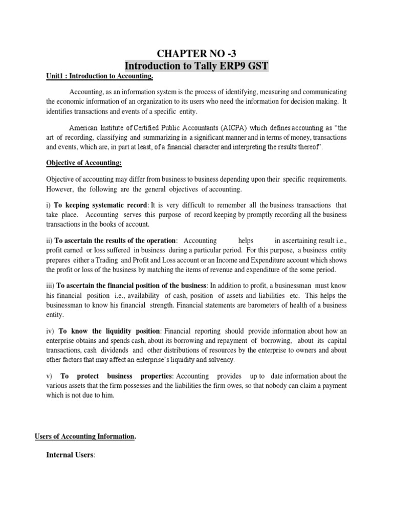 Tally Chapter 3 | PDF | Debits And Credits | Expense