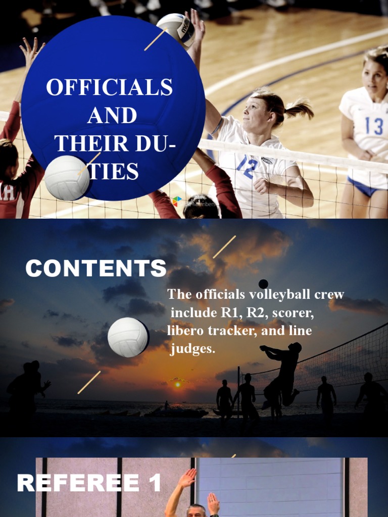 Officials and Their Duties Volleyball | PDF | Referee | Volleyball