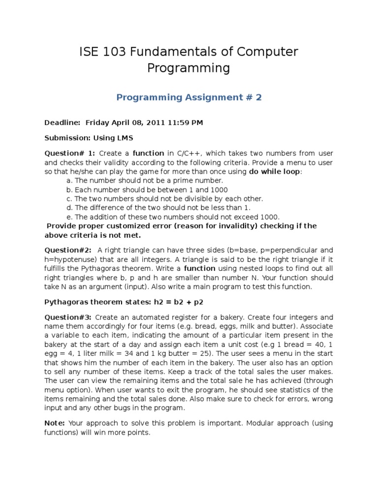 Programming Assignment 2 | PDF