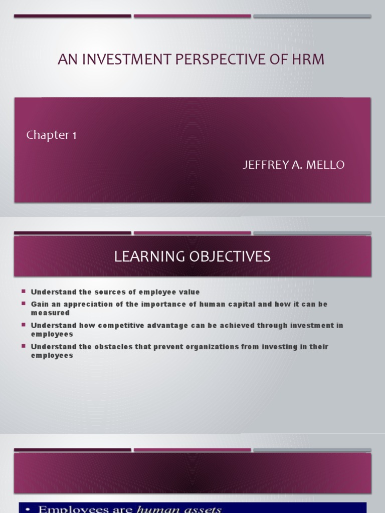 Chapter1-An Investment Perspective of HRM | PDF