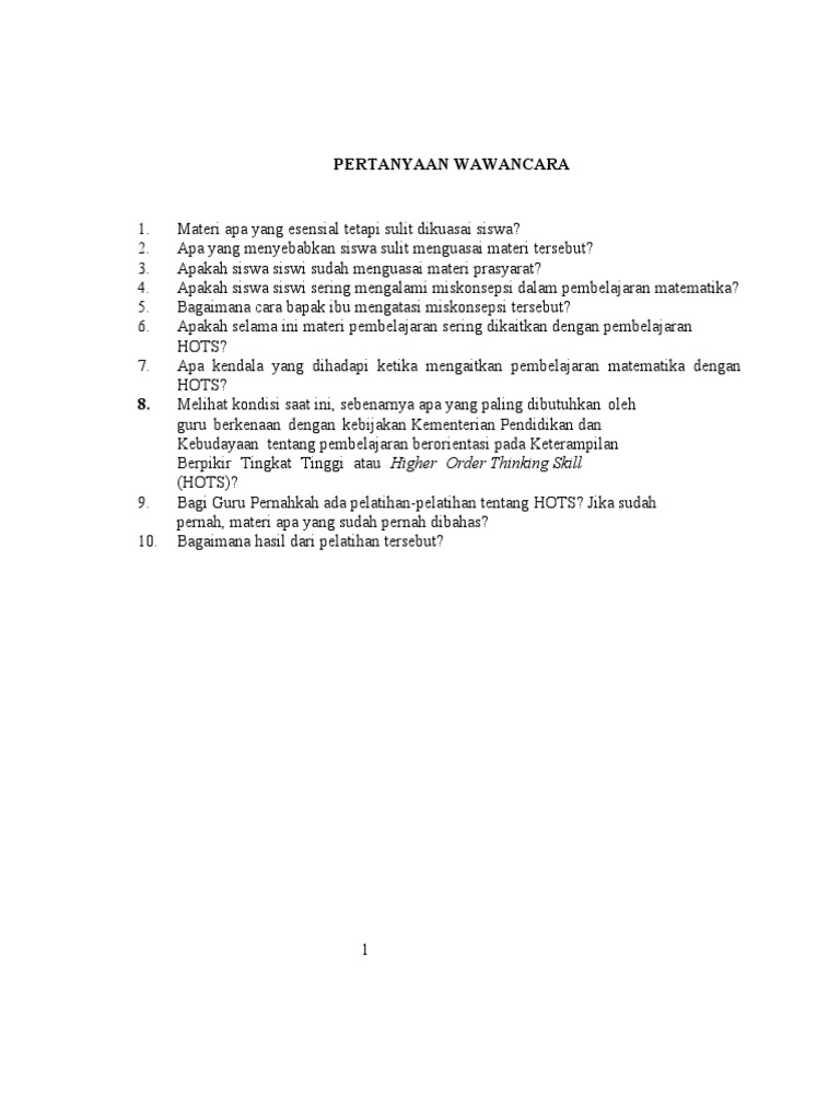 Hasil Wawancara - Eksplorasi Penyebab Masalah | PDF