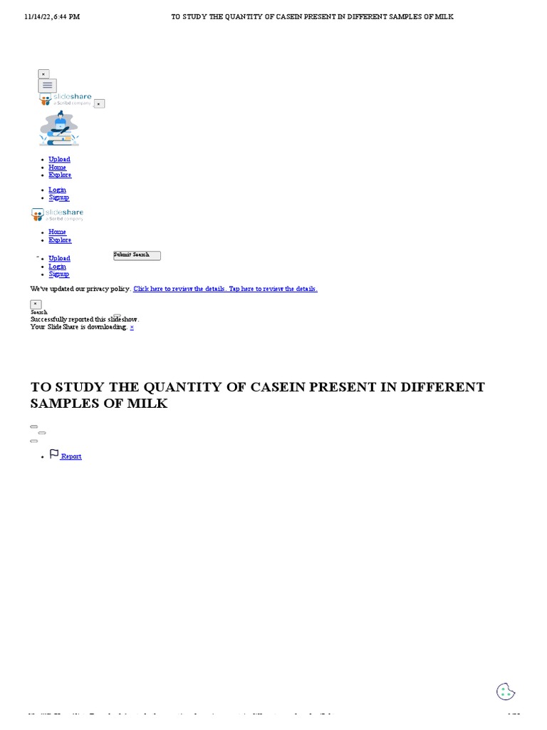 To Study The Quantity of Casein Present in Different Samples of Milk | Download Free PDF | Milk ...