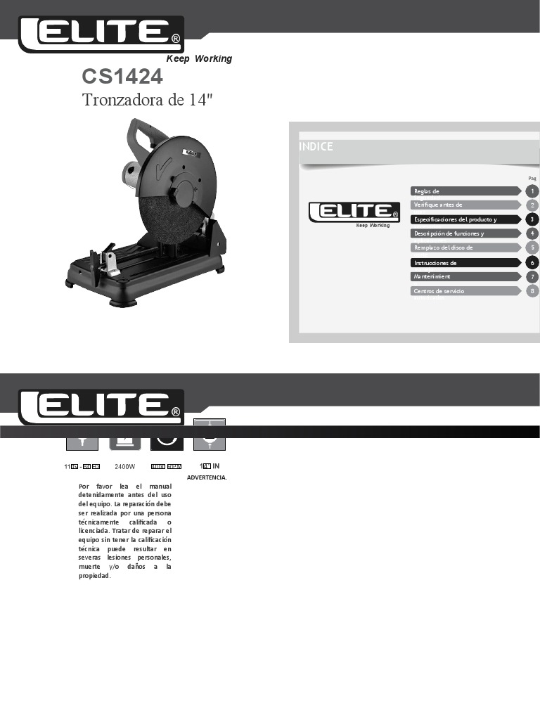Manual de Instrucciones CS1424 | PDF | Perforar | Tornillo
