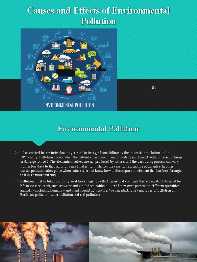 Causes and Effects of Environmental Pollution | PDF | Pollution ...