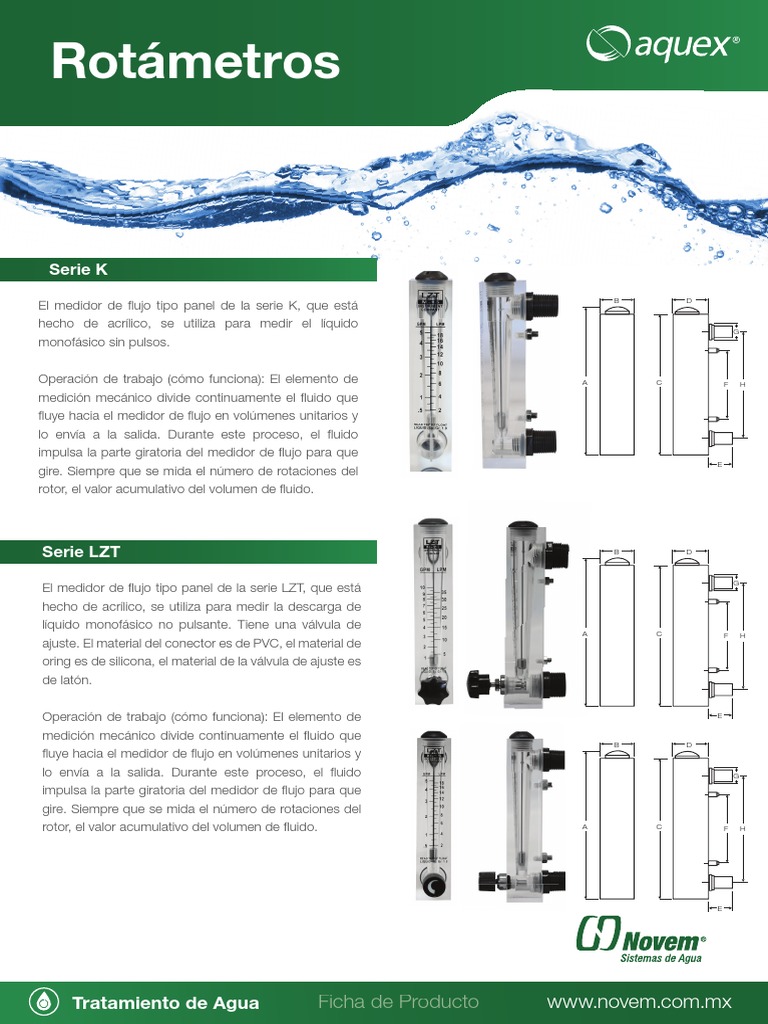 Funcionamiento y partes del rotámetro | PDF | Volumen | Metrología