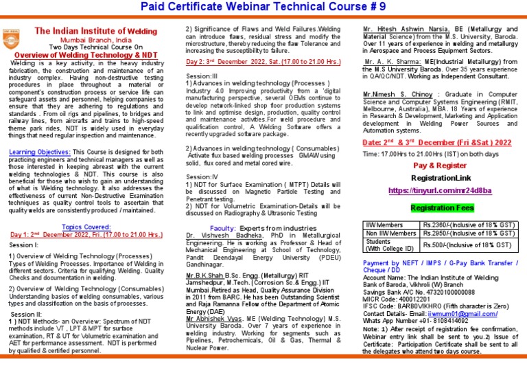 Overview Of Welding Technology Ndt F Download Free Pdf