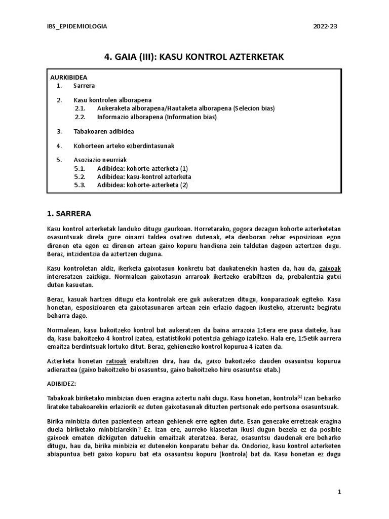 Gaia (III) - Kasu Kontrol Azterketak | PDF