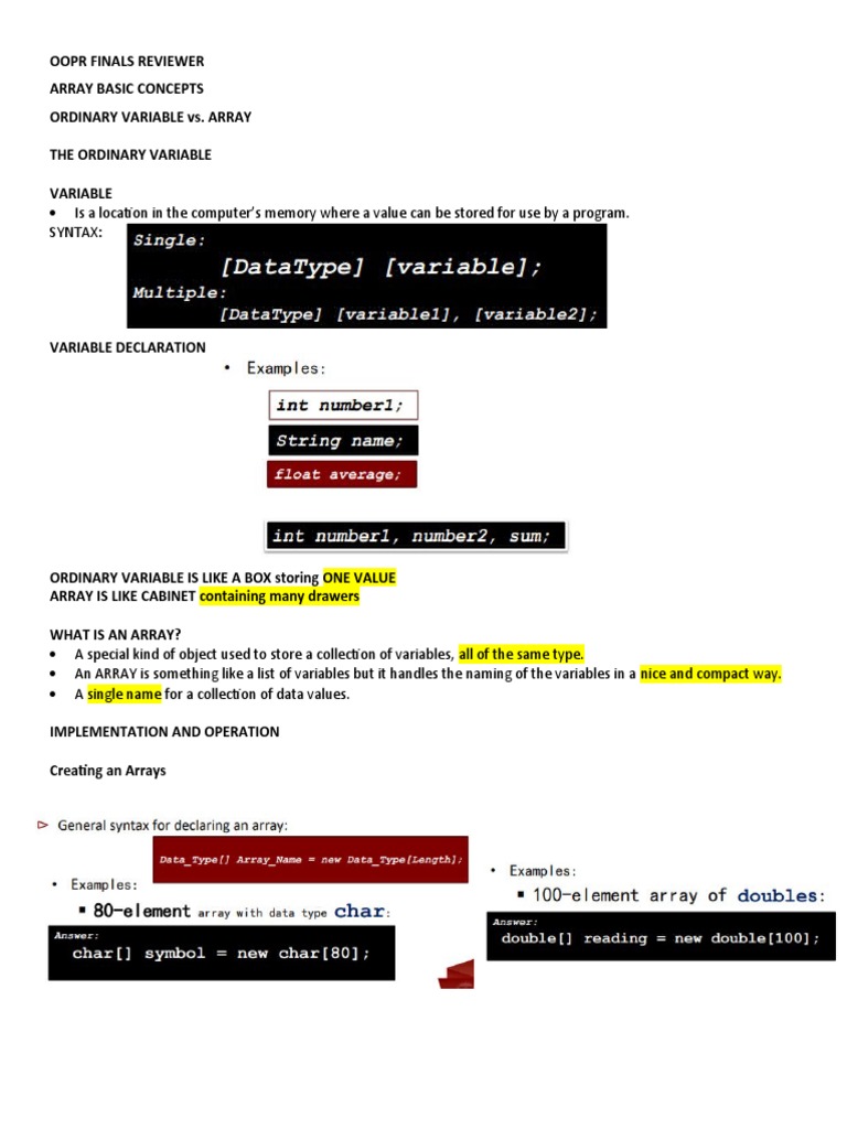 Oopr Finals Reviewer Pdf Class Computer Programming Object Oriented Programming