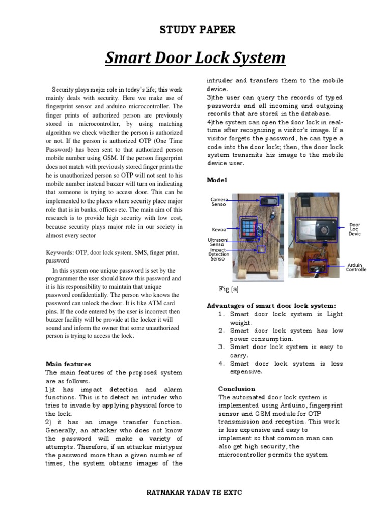 Smart Door Lock System | PDF | Password | Fingerprint