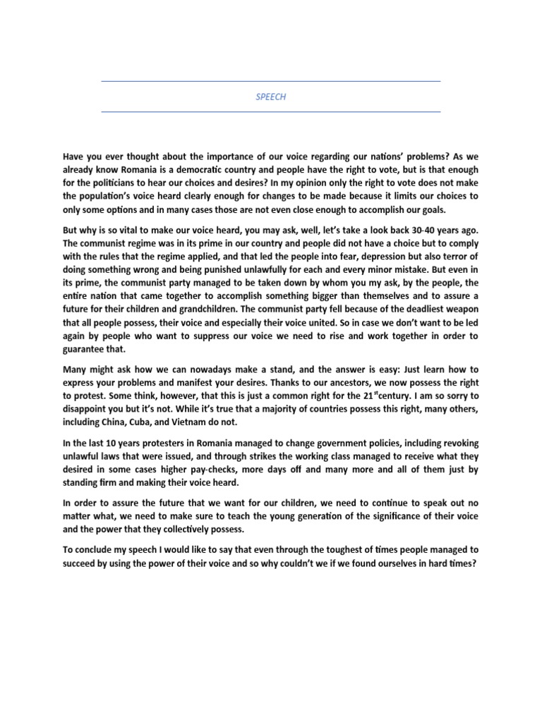 SPEECH Eng | Download Free PDF | Communism