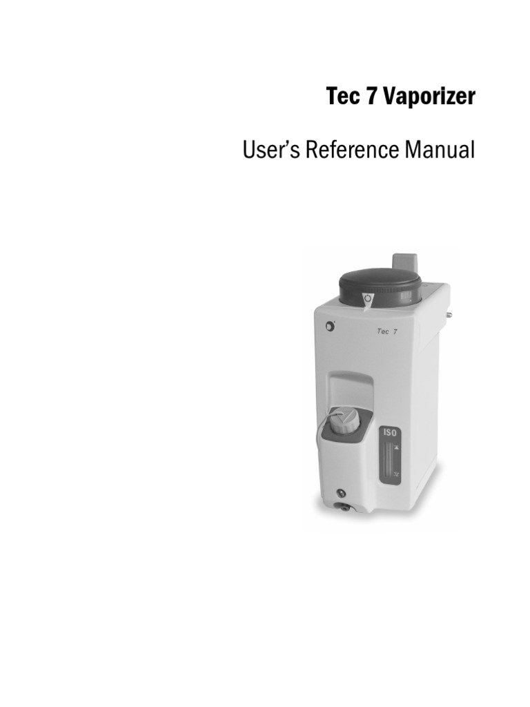 GE Tec-7 Vaporizer - Maintenance Manual | PDF | Anesthesia