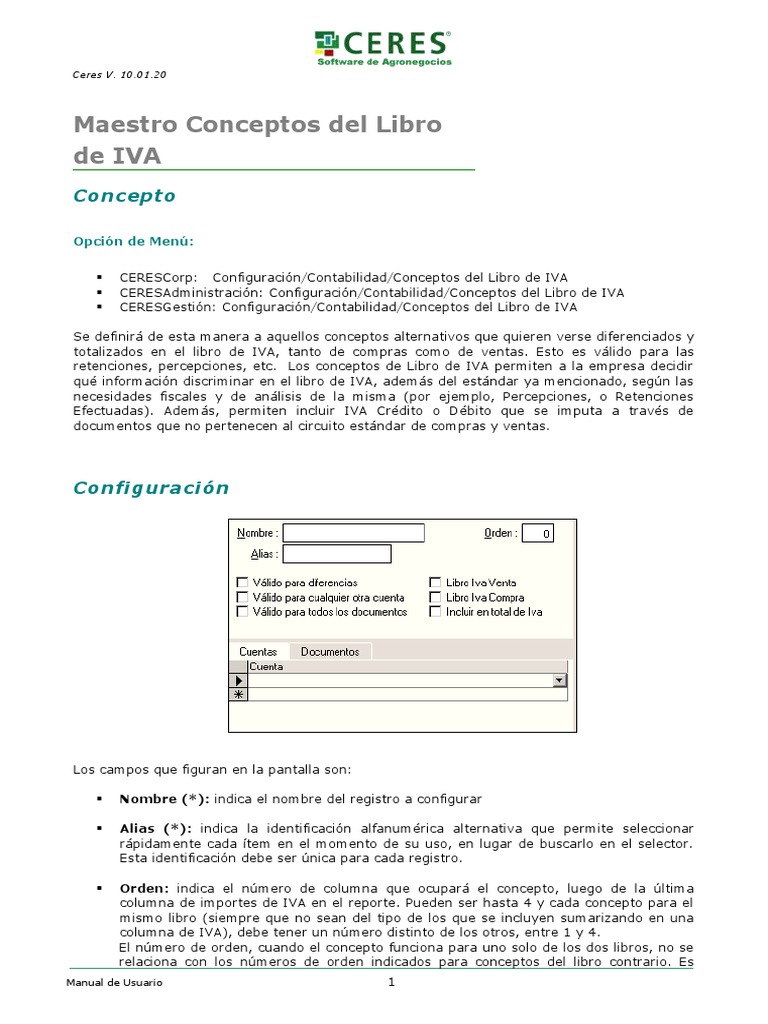 Conceptos Del Libro de IVA | PDF | Contabilidad | Informática