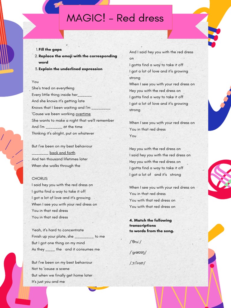 Song - Red Dress | PDF