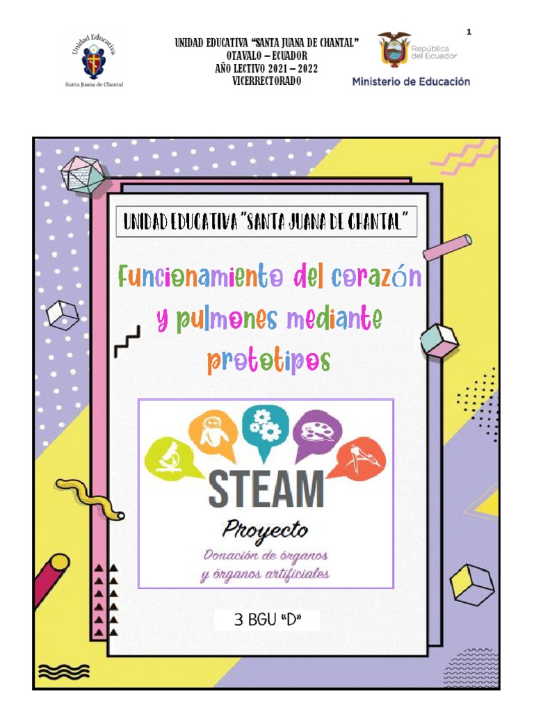 PROYECTO STEAM 3ro BGU FINAL | PDF | Pulmón | Sistema respiratorio