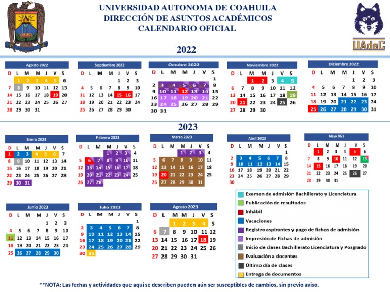 Calendario UAde C | PDF