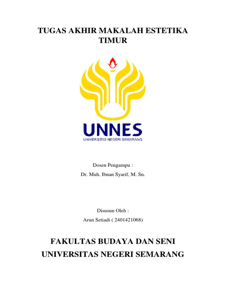 TUGAS AKHIR MAKALAH ESTETIKA TIMUR - Arun Setiadi 2410421068 | PDF ...