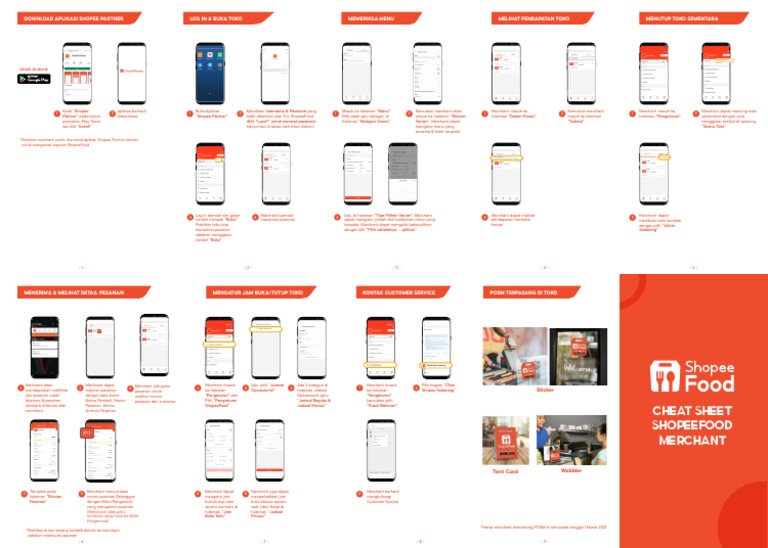 Cheat Sheet ShopeeFood | PDF
