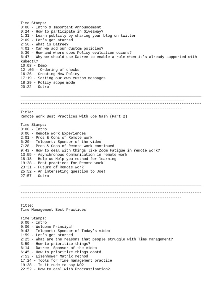 Timestamps | PDF | Business | Communication Timestamps | PDF | Business | Communication