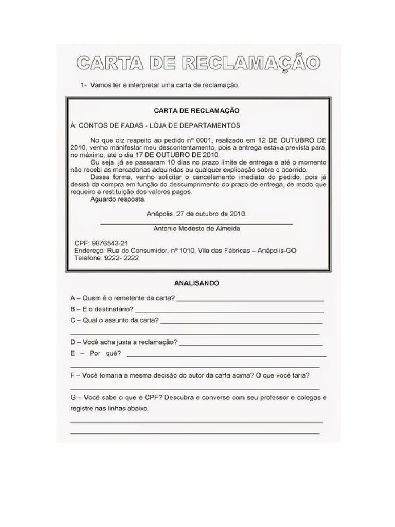Carta de Rec | PDF