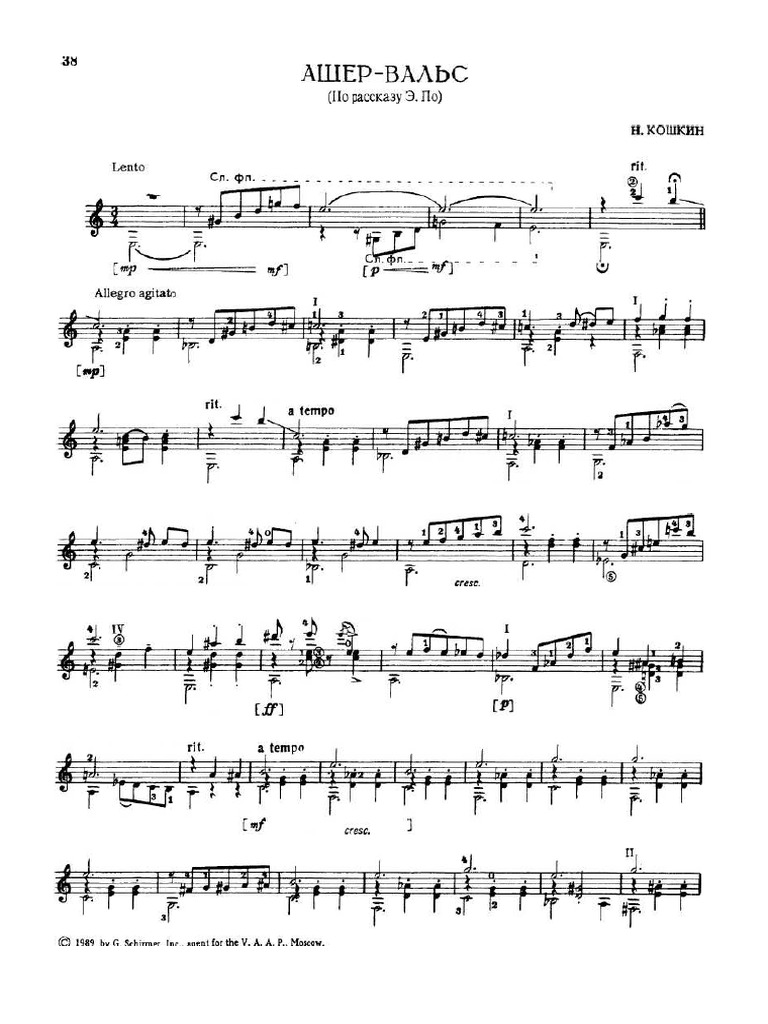 Nikita Koshkin Usher Waltz Originalpdf | PDF