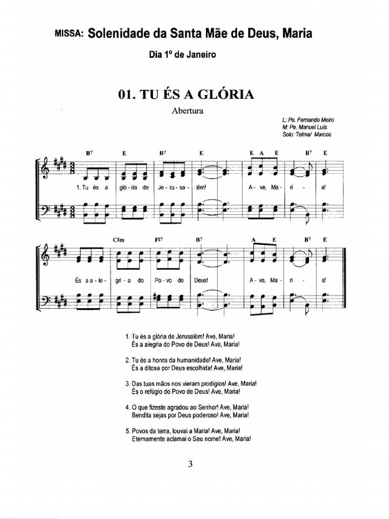 Tu És A Glória de Jerusalém | PDF