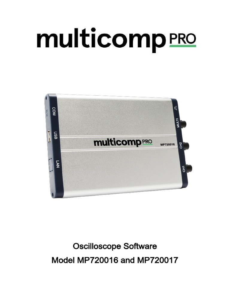 Multicomp Pro Oscilloscope Software Guide | PDF | Amplitude | Computing
