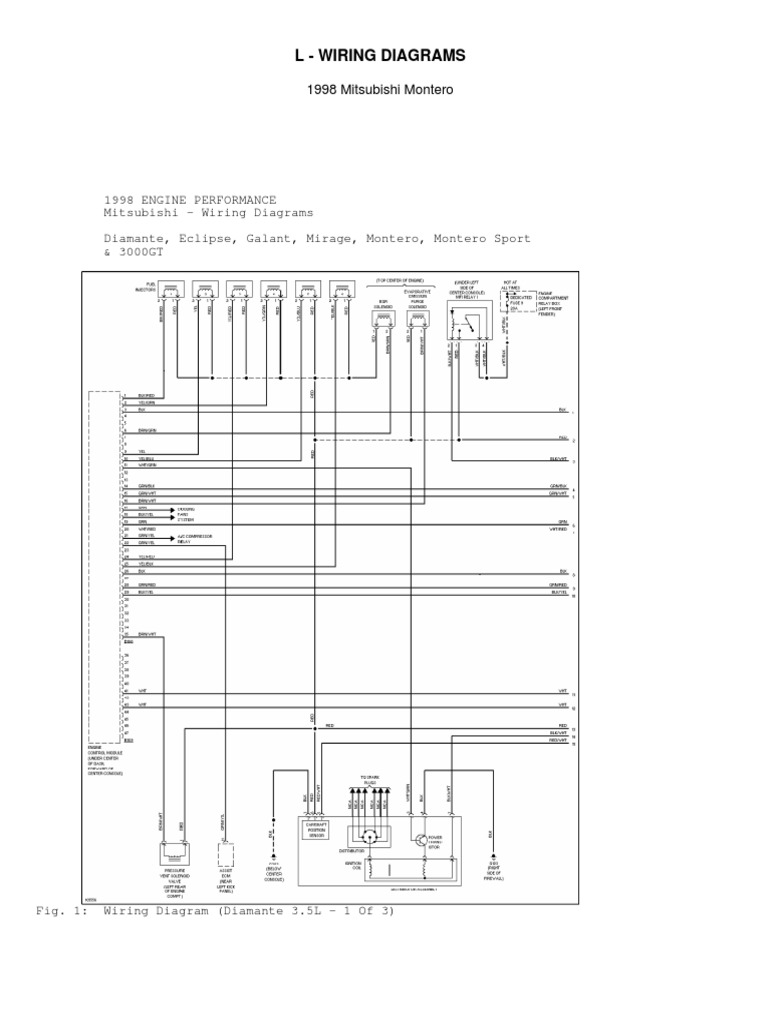 A Comprehensive Collection Of Wiring Diagrams For 1998 Mitsubishi