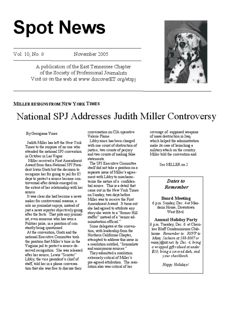 November 2005 Spot News | PDF | Journalism | United States Congress