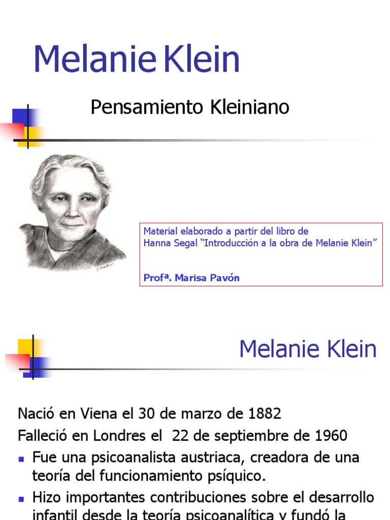 Klein Melanie Final | PDF | Psicoanálisis | Ciencia cognitiva