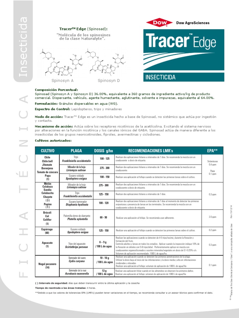 Ficha Técnica Tracer Edge | PDF | Agua