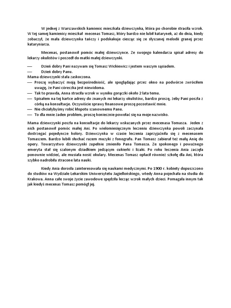 Wypracowanie Katarynka | PDF