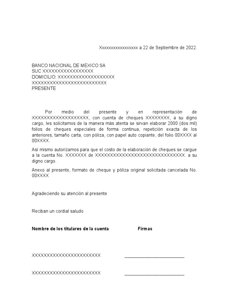 Solicitud de Cheques Especiales Banamex | PDF | Finanzas y dinero
