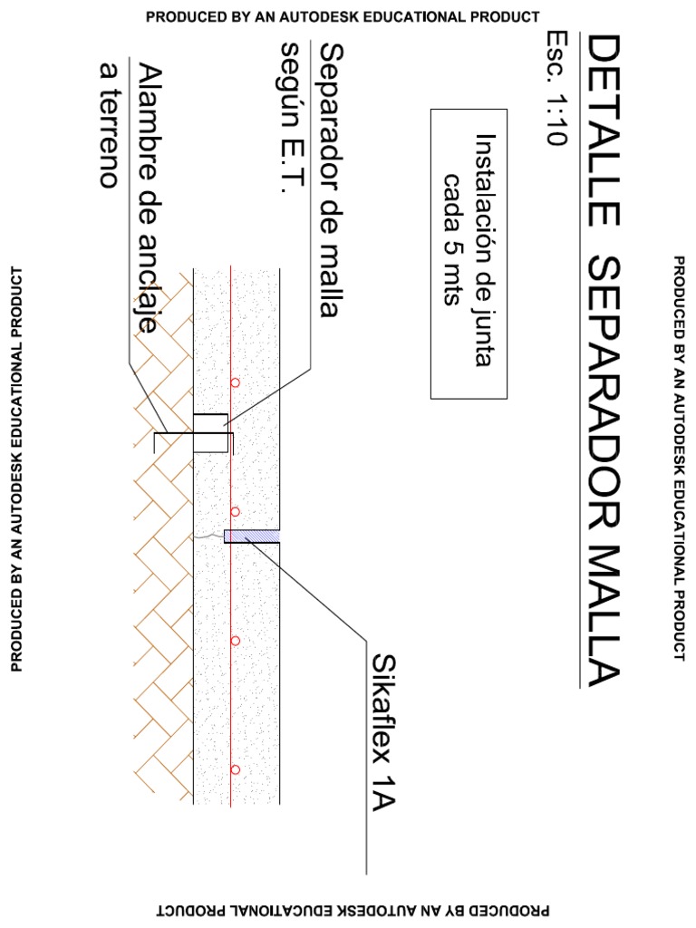 Detalle Separador Malla | PDF