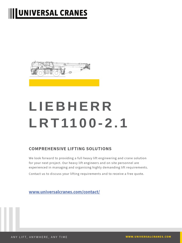 Liebherr LRT1100 2.1 | PDF | Engineering