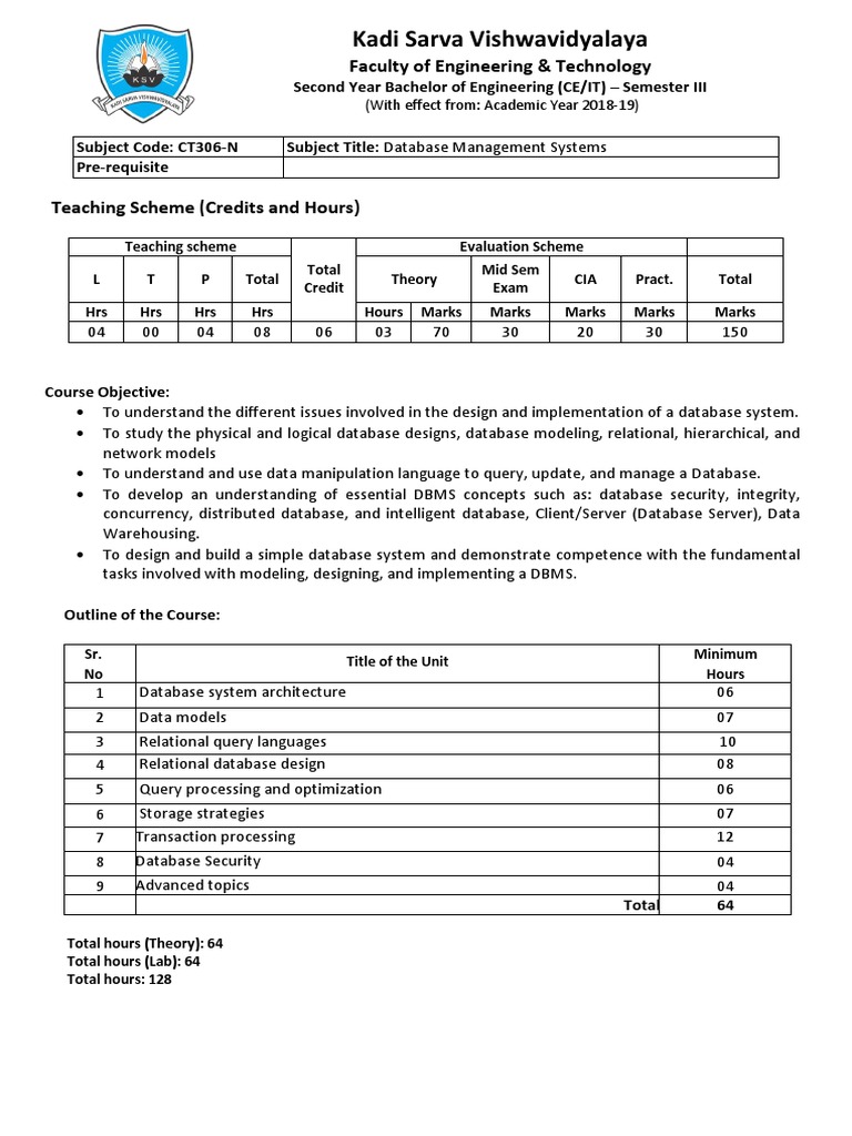 CT306 N Database Management Systems | Download Free PDF | Databases ... CT306 N Database Management Systems | Download Free PDF | Databases ...