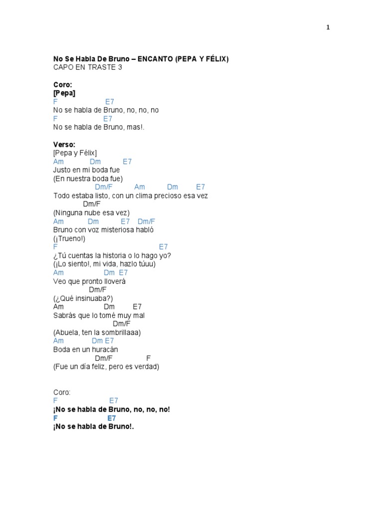 No Se Habla de Bruno PEPA Y FÉLIX | PDF