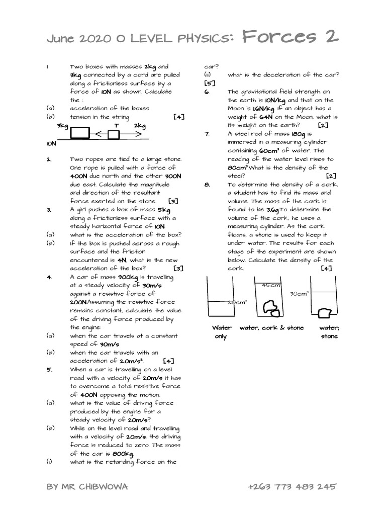 O Level Physics FORCES | PDF | Force | Weight