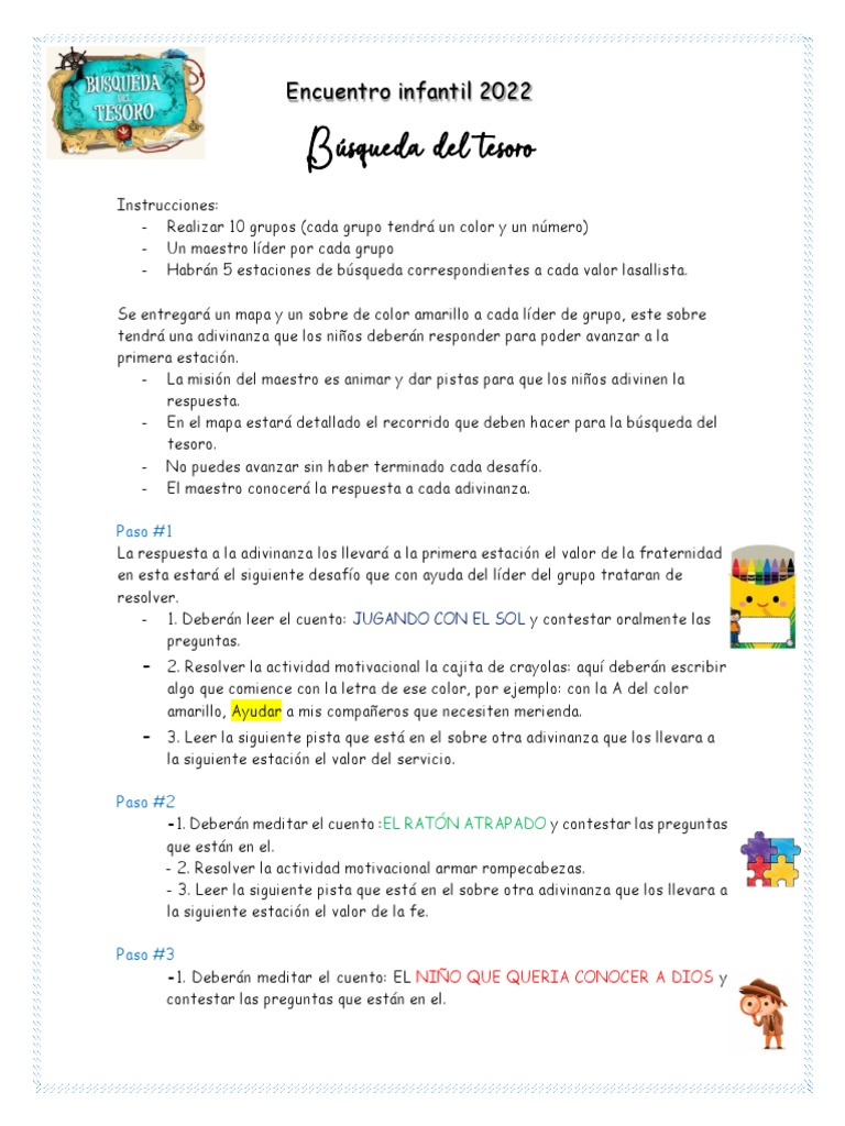 Búsqueda Del Tesoro | PDF