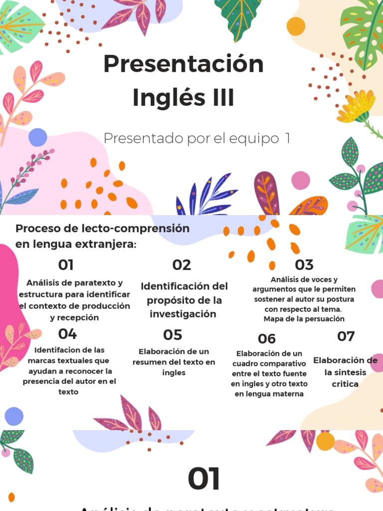 Presentacion para Proyecto INGLES 3 UNLU | PDF | Sumario abstracto)