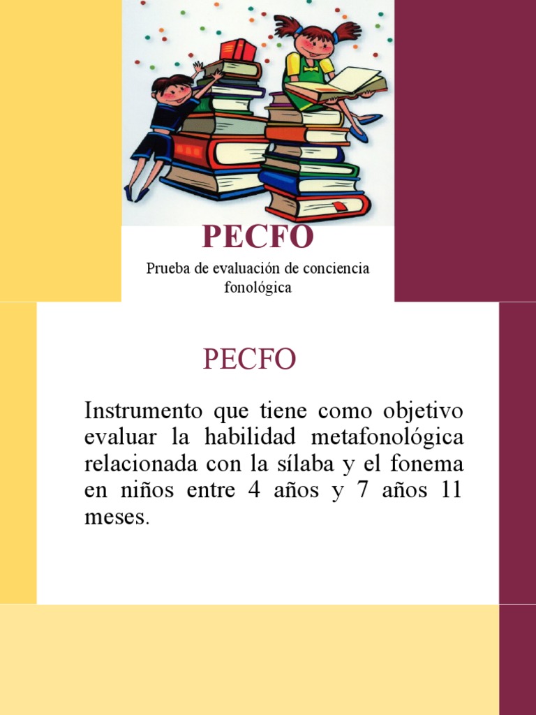 PECFO | PDF | Sílaba | Comunicación oral
