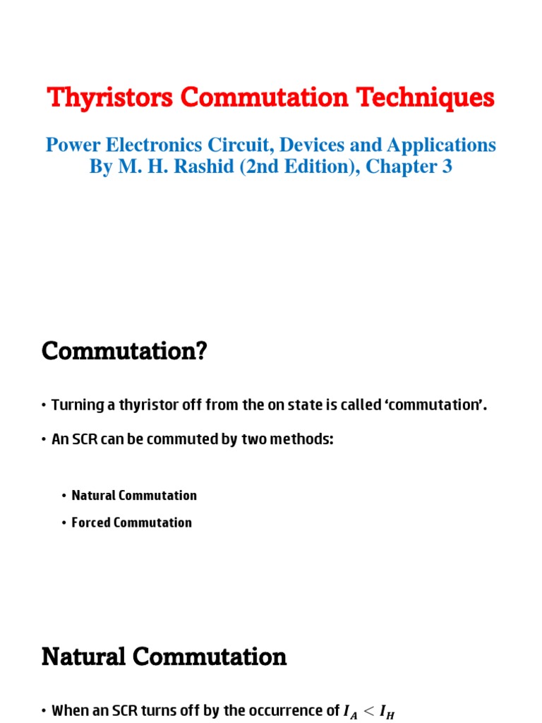 Thyristor Commutation Techniques | PDF