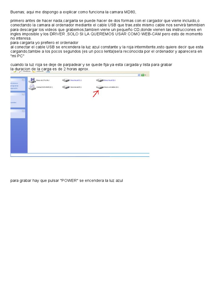 Camara md80 | PDF | Vídeo | Archivo de computadora